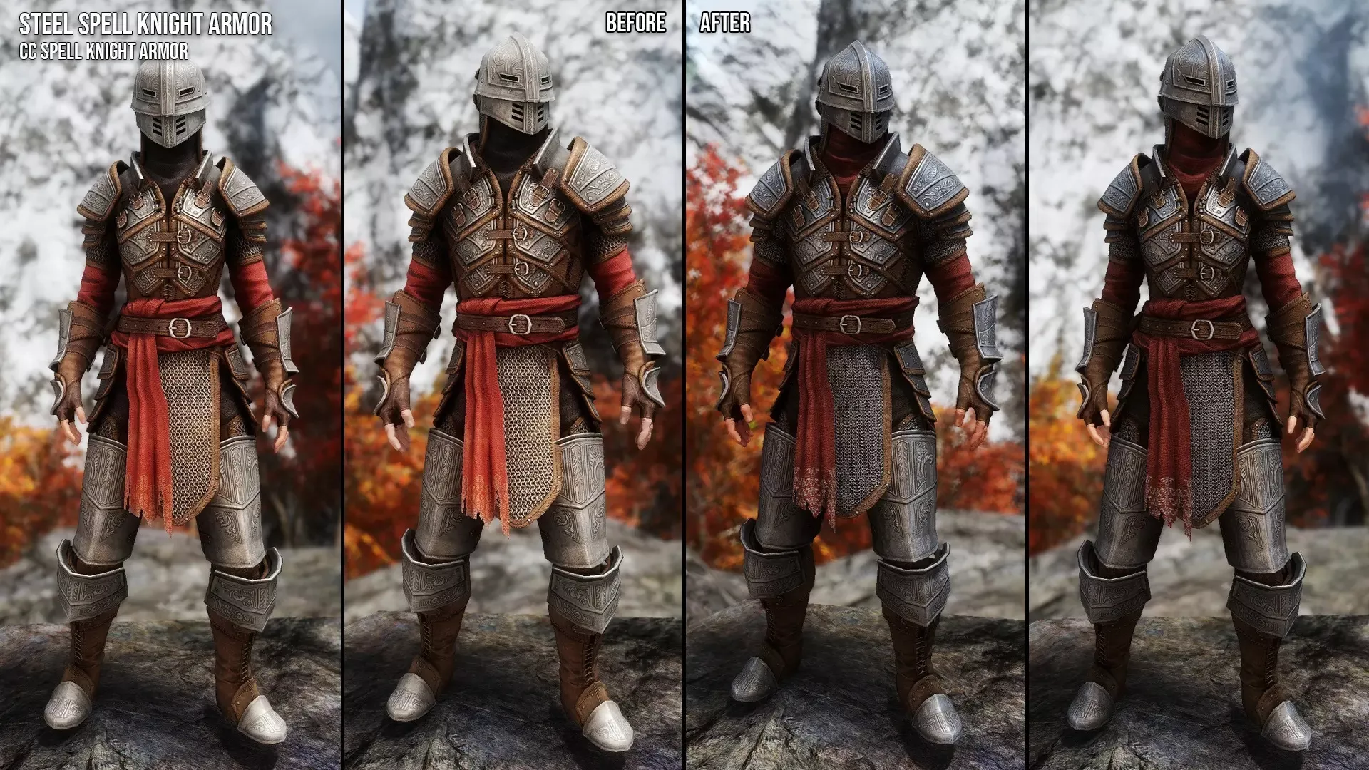 Spell Knight Armors Retexture SE モデル・テクスチャ - Skyrim Special Edition Mod ...