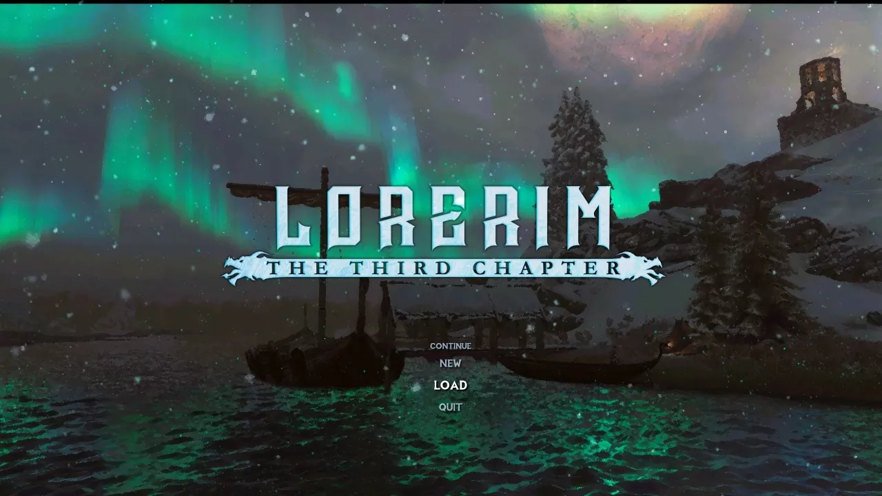 Main Menu Redone Wallpapers with Lorerim Logo インターフェース - Skyrim Special ...