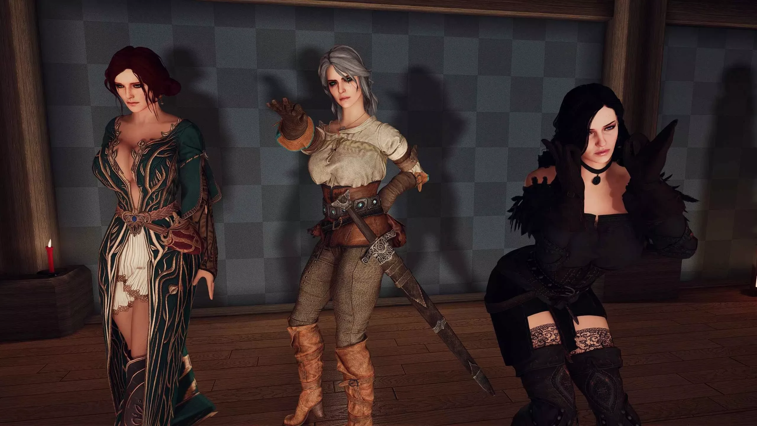Witcher Trio - Ciri Triss and Yennefer (3BA) フォロワー - Skyrim Special ...