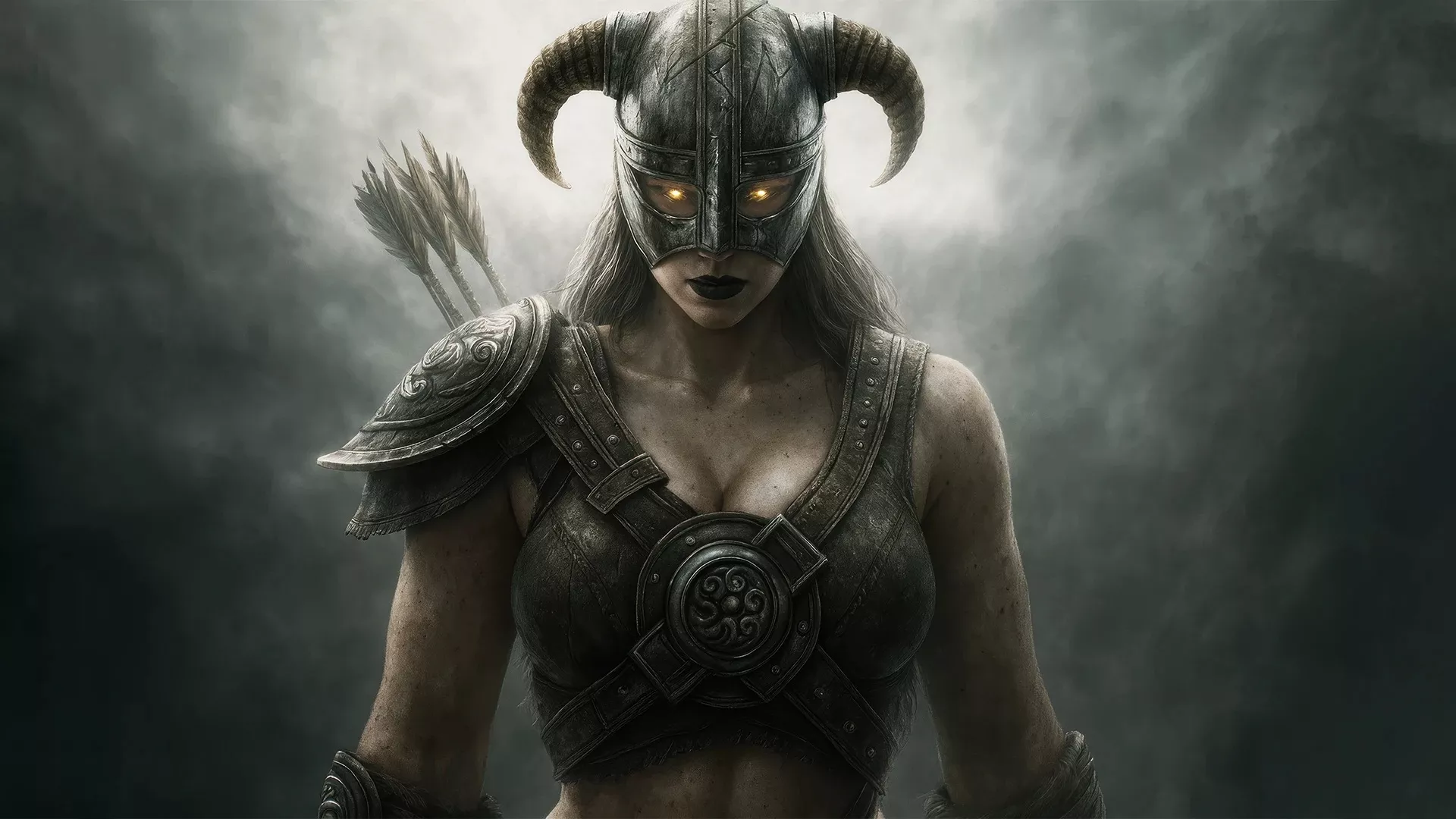 Female Dovahkiin - Main Menu Replacer - Randomized インターフェース - Skyrim Special Edition Mod データベース ...