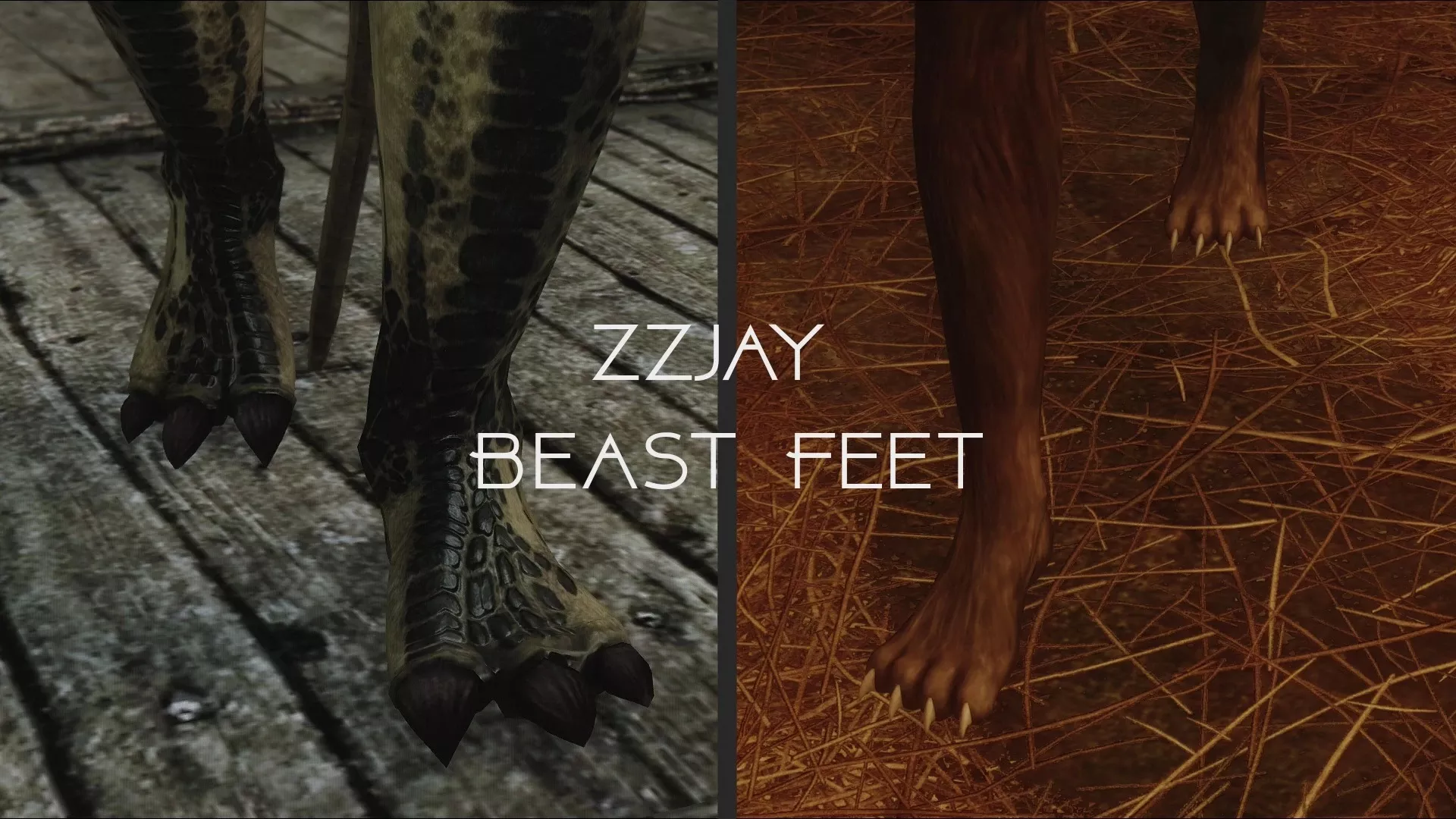 zzjay Beast Feet - SE - Vanilla-CBBE-UNP-HIMBO-SOS モデル・テクスチャ - Skyrim ...