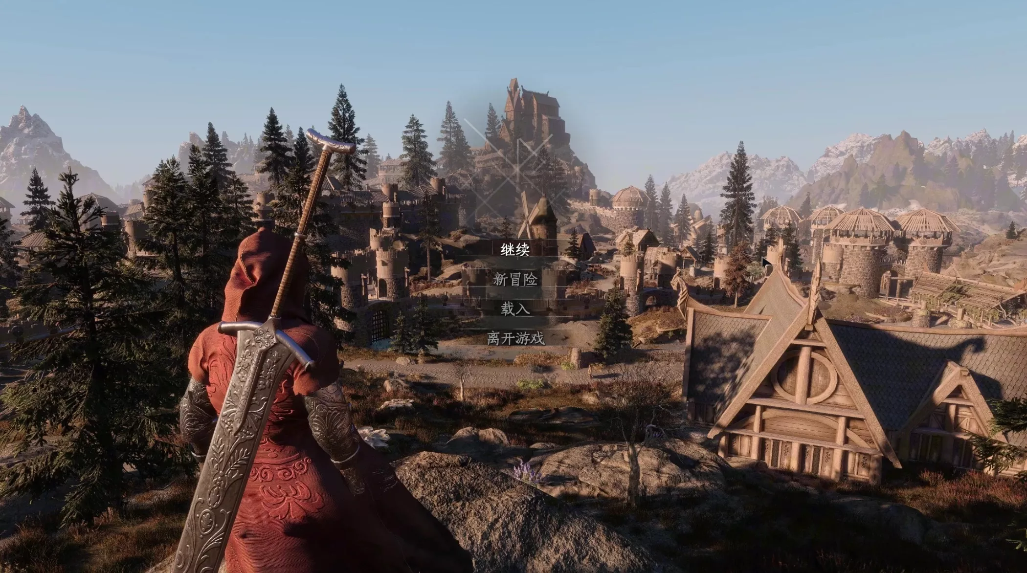 Main Menu Video - A View of Whiterun インターフェース - Skyrim Special Edition ...