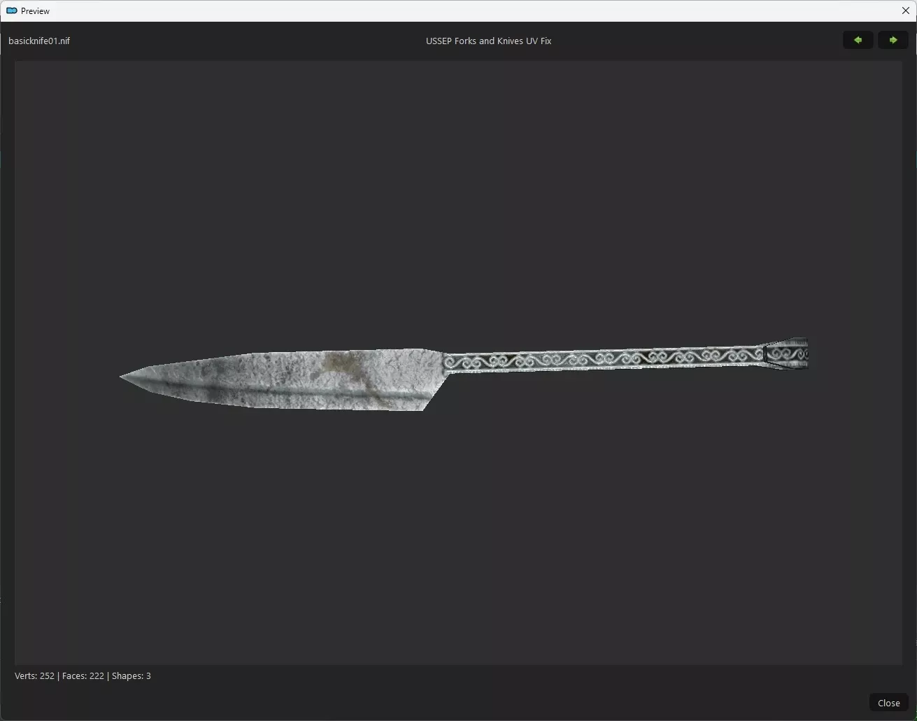 USSEP Forks and Knives UV Fix モデル・テクスチャ - Skyrim Special Edition Mod ...