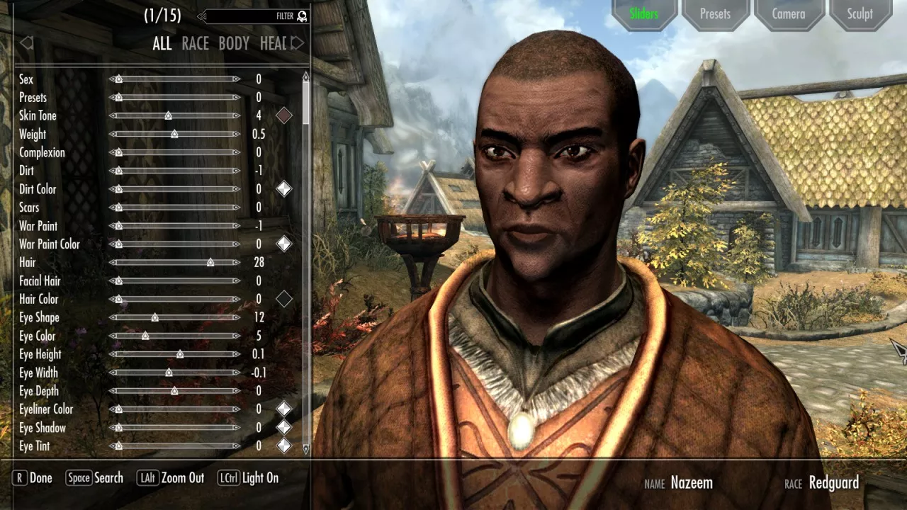 Nazeem 髪・顔・体 - Skyrim Special Edition Mod データベース MOD紹介・まとめサイト