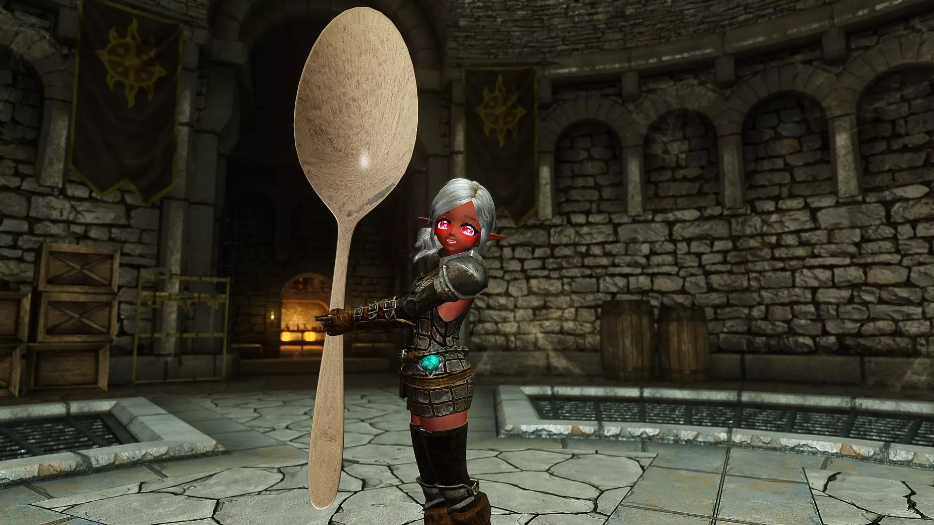 Comically Large Spoon 武器 - Skyrim Special Edition Mod データベース MOD紹介・まとめサイト