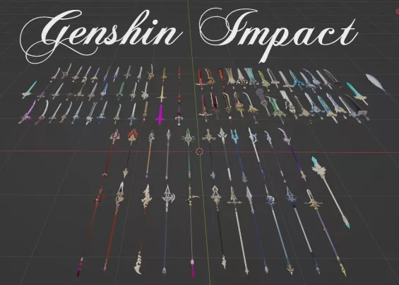 (SE) Genshin Impact Weapon Pack 264 in One - Immersive Update - 武器 ...