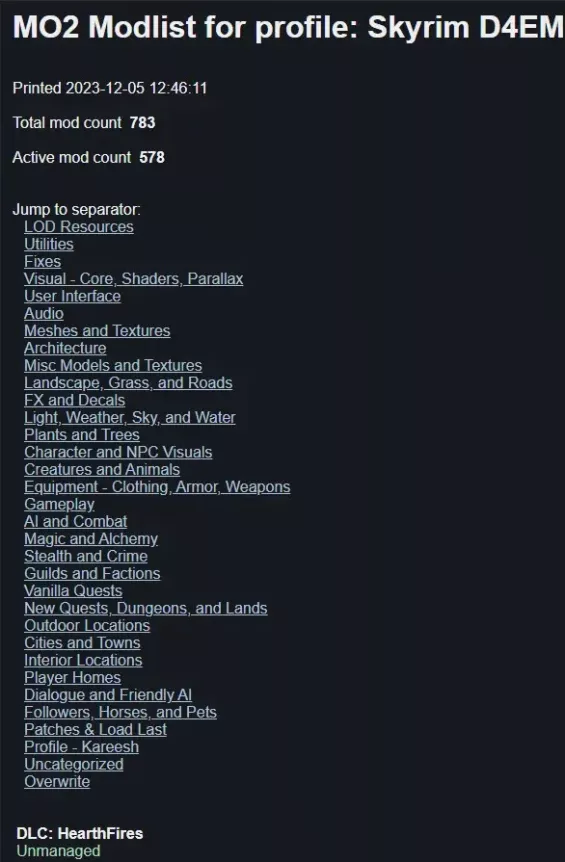 MO2 Modlist Printer ユーティリティ - Skyrim Special Edition Mod データベース MOD紹介・まとめサイト