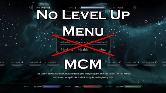 No Level Up Menu - MCM ゲームシステム変更 - Skyrim Special Edition Mod データベース ...