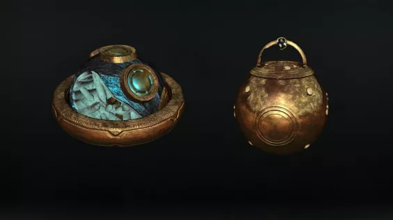 Kanjs - Focusing Crystal Animated - Golden Dwemer Pipeworks Redone ...