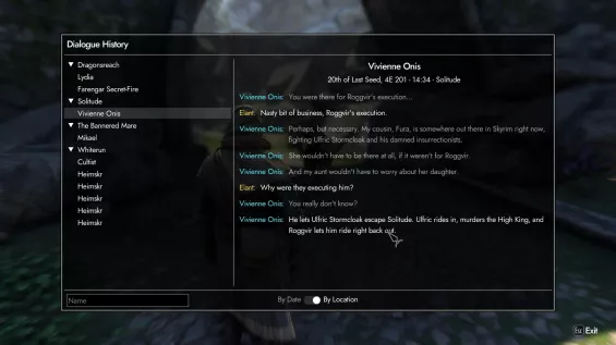Dialogue History 日本語化対応 インターフェース - Skyrim Special Edition Mod データベース ...