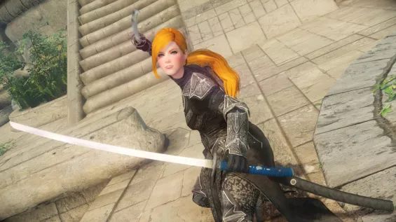 Angel - Dual Wielding Breton Follower (CBBE 3BA - BHUNP) フォロワー - Skyrim ...
