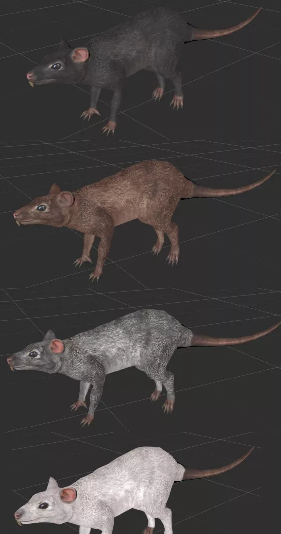 Sewer Rats PBRed incl fewer rats option モデル・テクスチャ - Skyrim Special ...