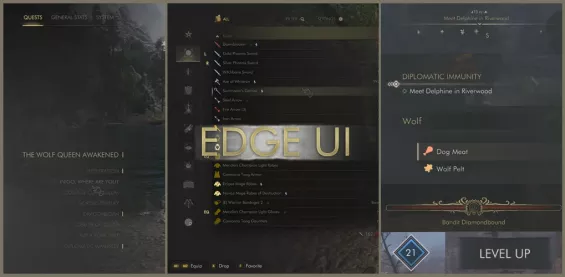 Edge UI - Modern Skyrim Interface 日本語化対応 インターフェース - Skyrim Special ...