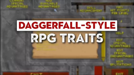 Gentleman's Daggerfall RPG Character Traits 日本語化対応 ゲームシステム変更 - Skyrim ...