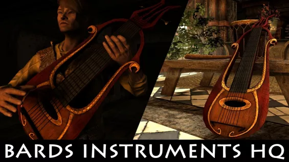 Bards Instruments HQ Retexture モデル・テクスチャ - Skyrim Special Edition Mod ...