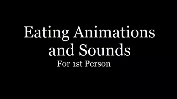 Eating Animations and Sounds - First Person Patch モーション - Skyrim ...