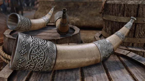 HFs - War horns - remodel モデル・テクスチャ - Skyrim Special Edition Mod データベース ...