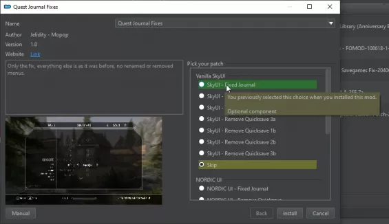 Remember Installation Choices - Mod Organizer 2 Plugin ユーティリティ - Skyrim ...
