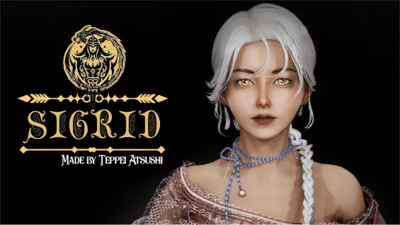 Sigrid - Battle Empress - High Poly Head Redguard Follower フォロワー ...