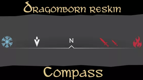 Dragonborn Reskin - Compass and Weather インターフェース - Skyrim Special ...
