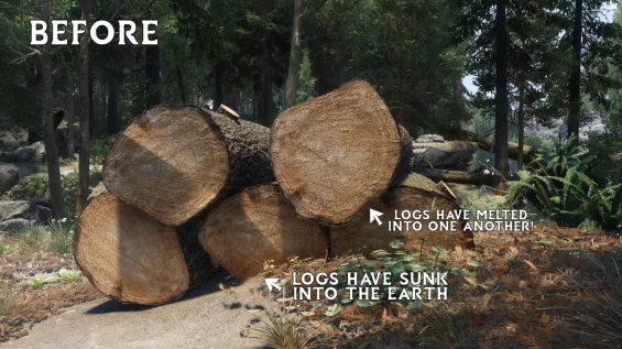 Lumbermill Log Pile FIX - Base Object Swapper イマージョン - Skyrim Special ...