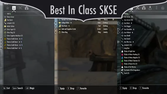 Best In Class - SKSE Remake ユーティリティ - Skyrim Special Edition Mod データベース ...