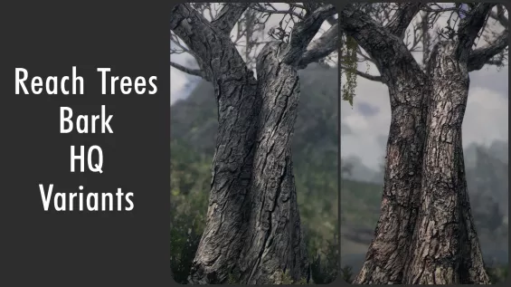 Reach Trees Bark HQ Variants - Parallaxed モデル・テクスチャ - Skyrim Special ...