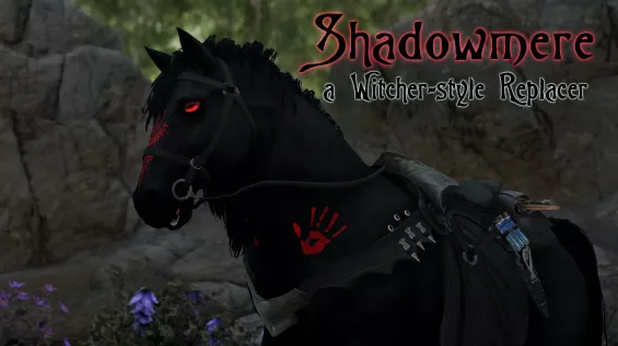 Shadowmere Witcher-style Replacer クリーチャー・騎乗 - Skyrim Special Edition ...