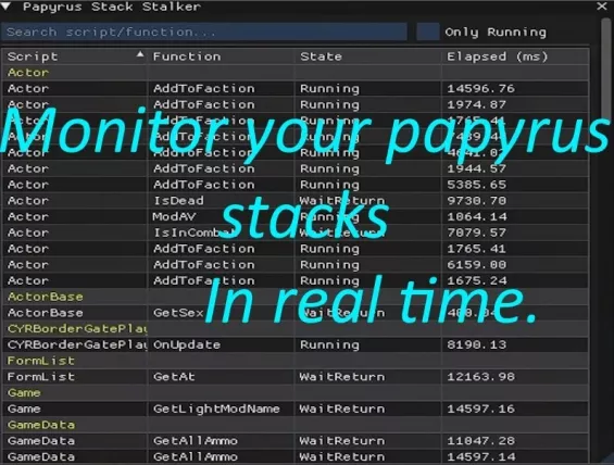 Papyrus Stack Stalker NG ユーティリティ - Skyrim Special Edition Mod データベース ...