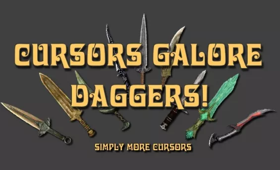 Cursors Galore - Daggers SE インターフェース - Skyrim Special Edition Mod ...