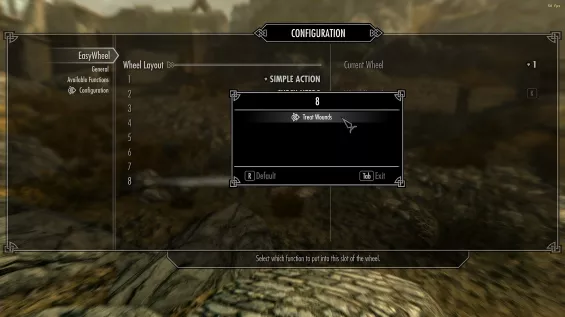 Easy Wheelmenu for Wounds インターフェース - Skyrim Special Edition Mod データベース ...
