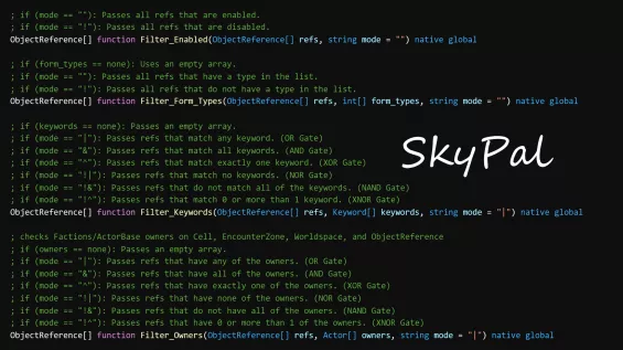 SkyPal - Your Friendly Papyrus Library リソース・チュートリアル - Skyrim Special ...