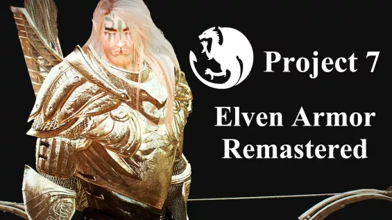 Project 7 - Elven Armor Remastered モデル・テクスチャ - Skyrim Special Edition ...