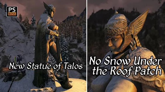 New Statue Of Talos No Snow Under the Roof Patch SE パッチ - Skyrim ...