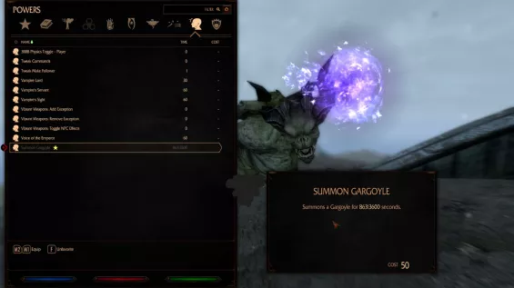 Summon Gargoyle Thrall Power 魔法 - 呪文・エンチャント - Skyrim Special Edition ...