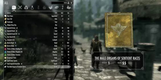 New book - The Male Organs of Sentient Races その他 - Skyrim Special ...