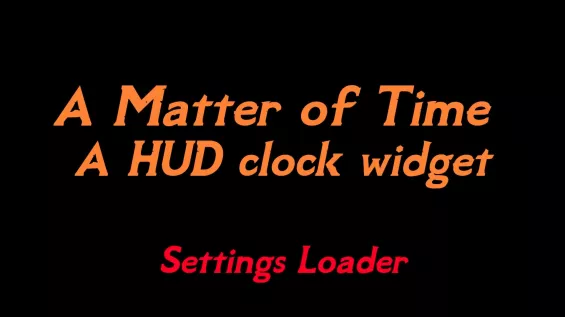 A Matter of Time - A HUD clock widget - Settings Loader 日本語化対応 インターフェース ...