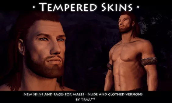 Tempered Skins for Males - Vanilla and SOS versions モデル・テクスチャ - Skyrim ...