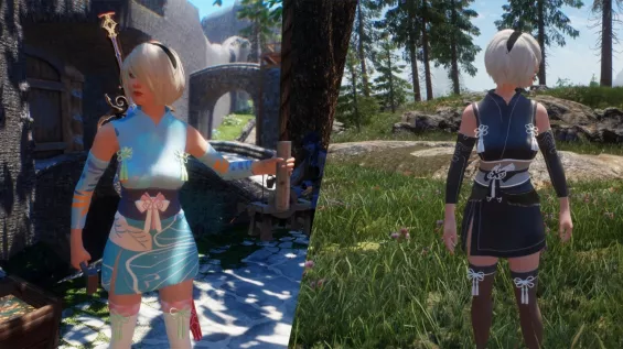 2B Kimonos 鎧・アーマー - Skyrim Special Edition Mod データベース MOD紹介・まとめサイト