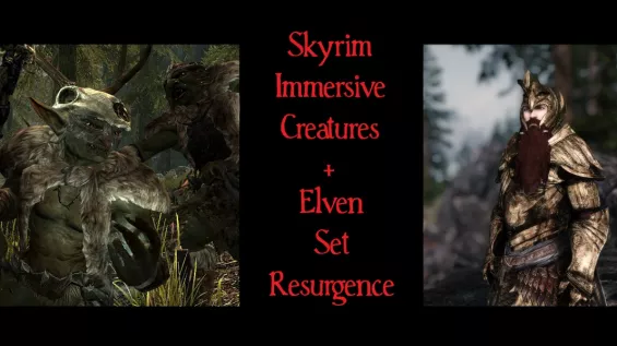 Skyrim Immersive Creatures and Elven Set - Resurgence SE パッチ - Skyrim ...