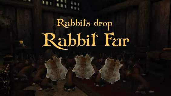 Rabbits Drop Rabbit Fur SE 日本語化対応 イマージョン - Skyrim Special Edition Mod データベース MOD紹介・まとめサイト